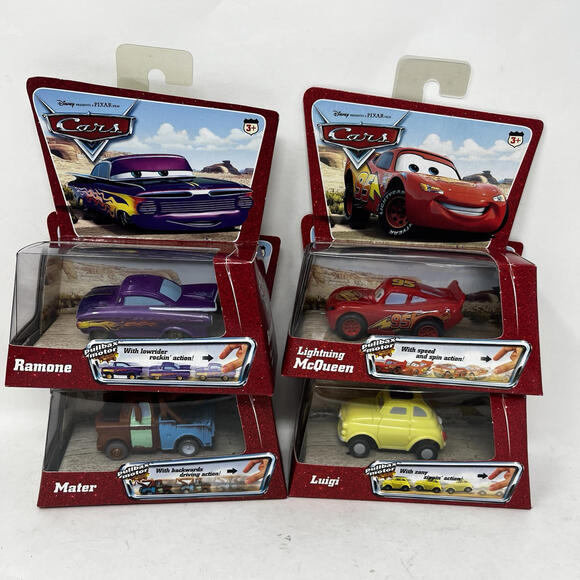 Design | Lot Of 4 Disney Pixar Cars Pullbax Luigi Mater Ramone ...